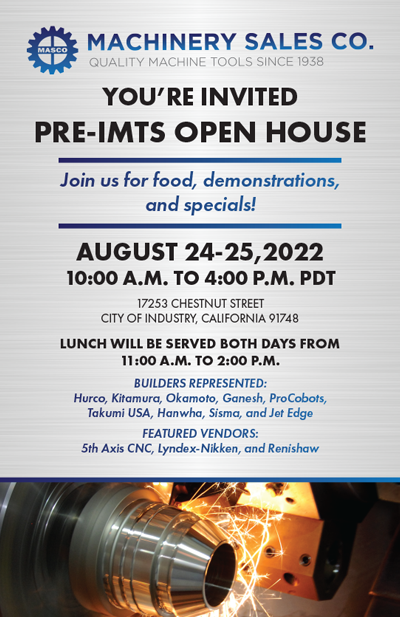 MASCO | Pre-IMTS Open House